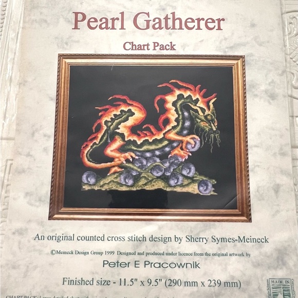 Art | Dragon Series Pearl Gatherer Cross Stitch Pattern Meineck Design ...